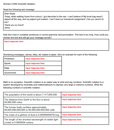 Complete Online Distance Learning 8th Math Compare Scientific Notation ...