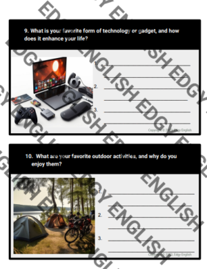 "What are your favorites?" ESL Task Cards | Made By Teachers