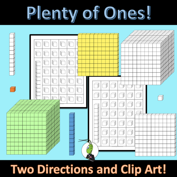 Base Ten Blocks Printable and Clip Art | Tens and Ones Place Value ...