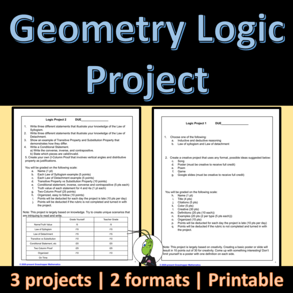 Geometry Logic Project Printable PDF Version | Choice Project | Made By ...