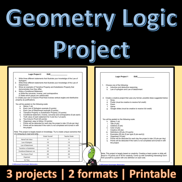 Geometry Logic Project Printable PDF Version | Choice Project | Made By ...