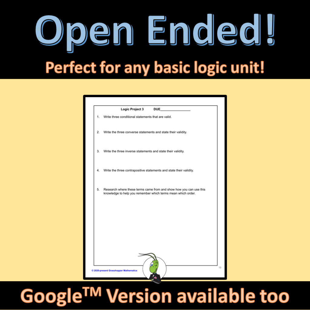 Geometry Logic Project Printable PDF Version | Choice Project | Made By ...
