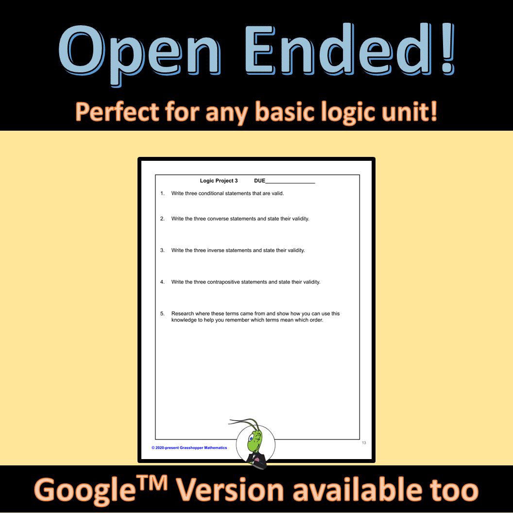 Geometry Logic Project Printable PDF Version | Choice Project | Made By ...