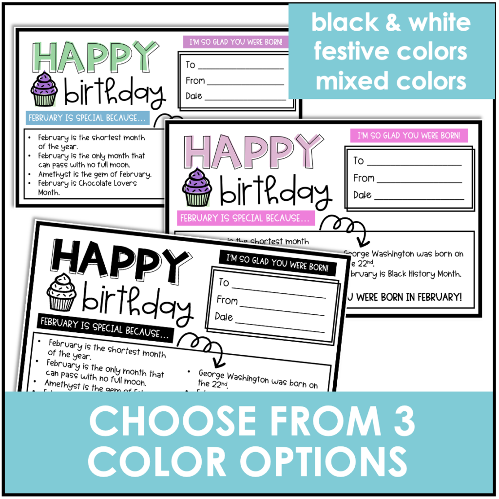 Happy Birthday Certificate Cards with Monthly Fun Facts | Made By Teachers