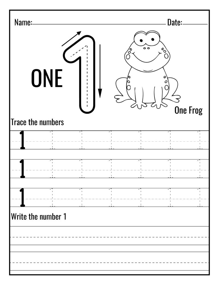 Color Your Way to Number Mastery: Engaging 1-10 Number Tracing Prek ...