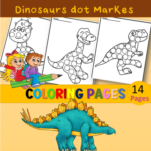 Dino-mite Fun: Dinosaurs Dot Markers & Coloring Book for Kids! | Made ...