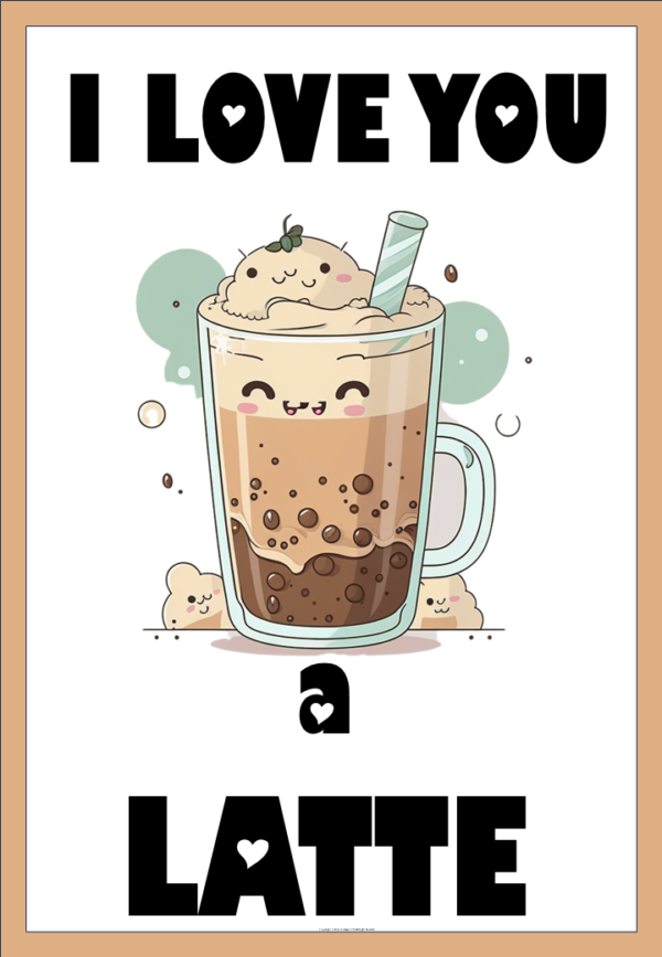 Food Pun Latte Bulletin Board Door Display Decoration Editable | Made ...