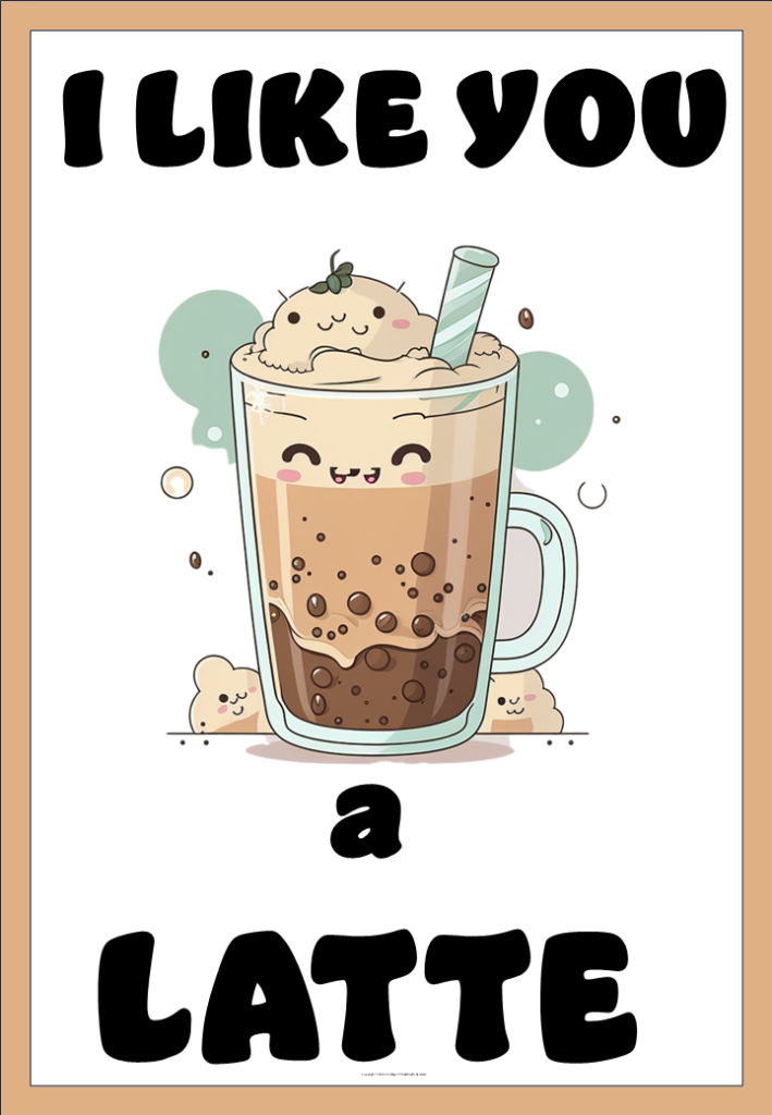 Food Pun Latte Bulletin Board Door Display Decoration Editable | Made ...