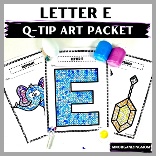Letter E Do A Dot and Q-Tip Art Packet Bundle | Made By Teachers