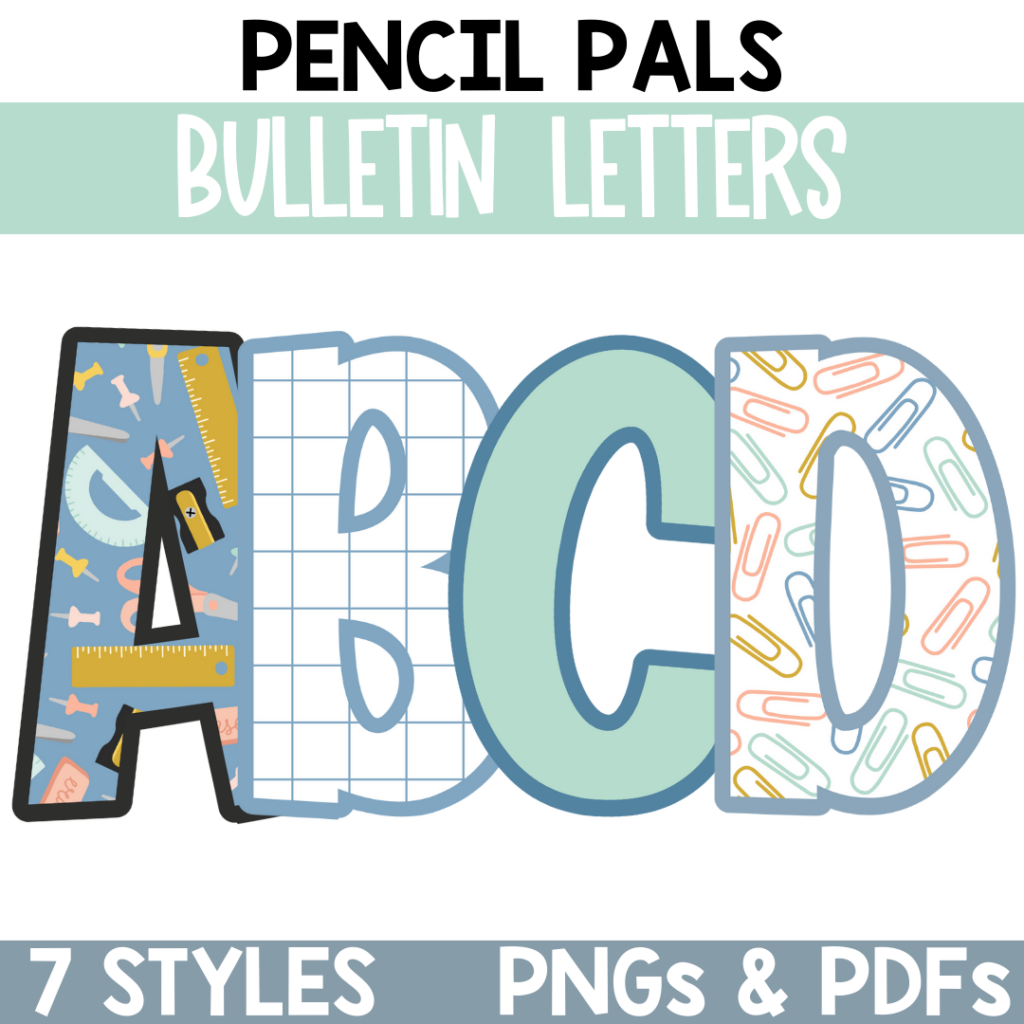 Back to School Bulletin Board Decor Bundle / Door Decor / Pencil Pals ...