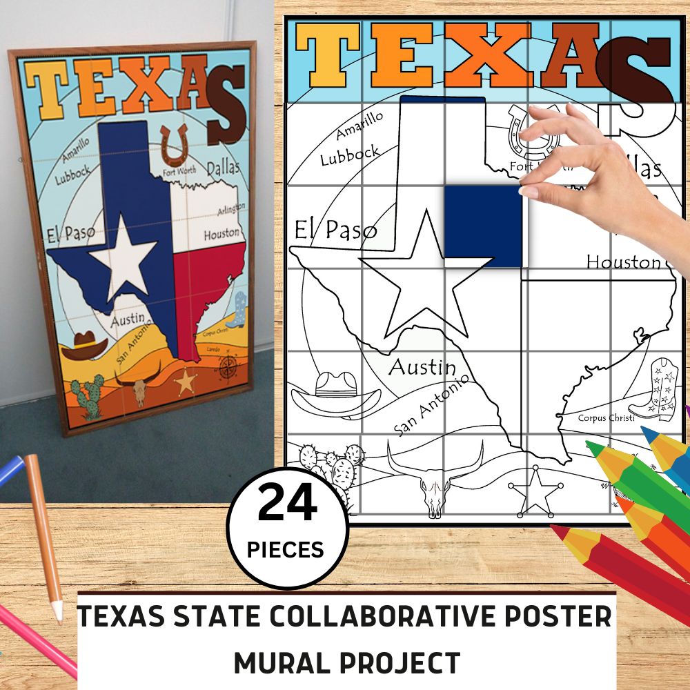 Texas State Collaborative Poster Mural Project - Texas History Activity ...