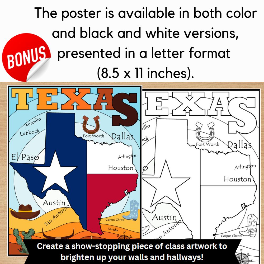Texas State Collaborative Poster Mural Project - Texas History Activity ...