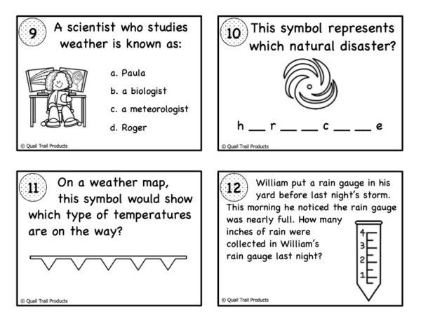 Grade 3 Weather Task Cards | Made By Teachers