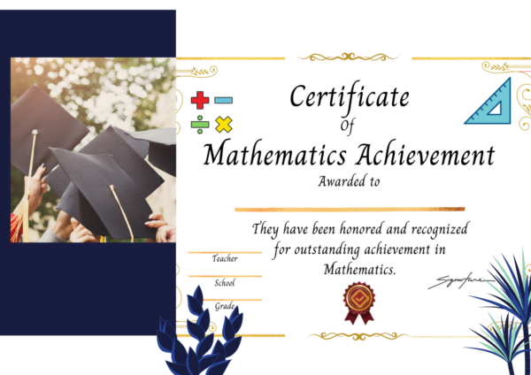 Math Certificate for Mathematics Achievement Award | Made By Teachers