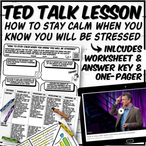TED Talk Lesson: How To Stay Calm When You Know You'll Be Stressed ...