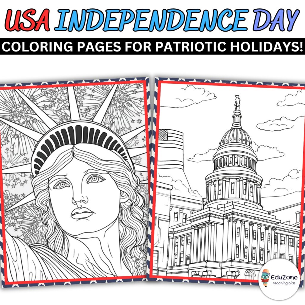 Vibrant Celebrations: USA Independence Day Coloring Pages - For ...