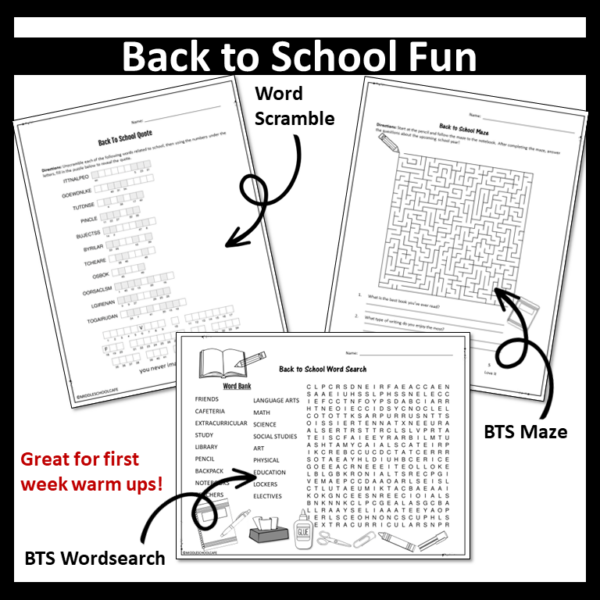 Back to School Activity Pack for ELA | Get to Know You Activities ...