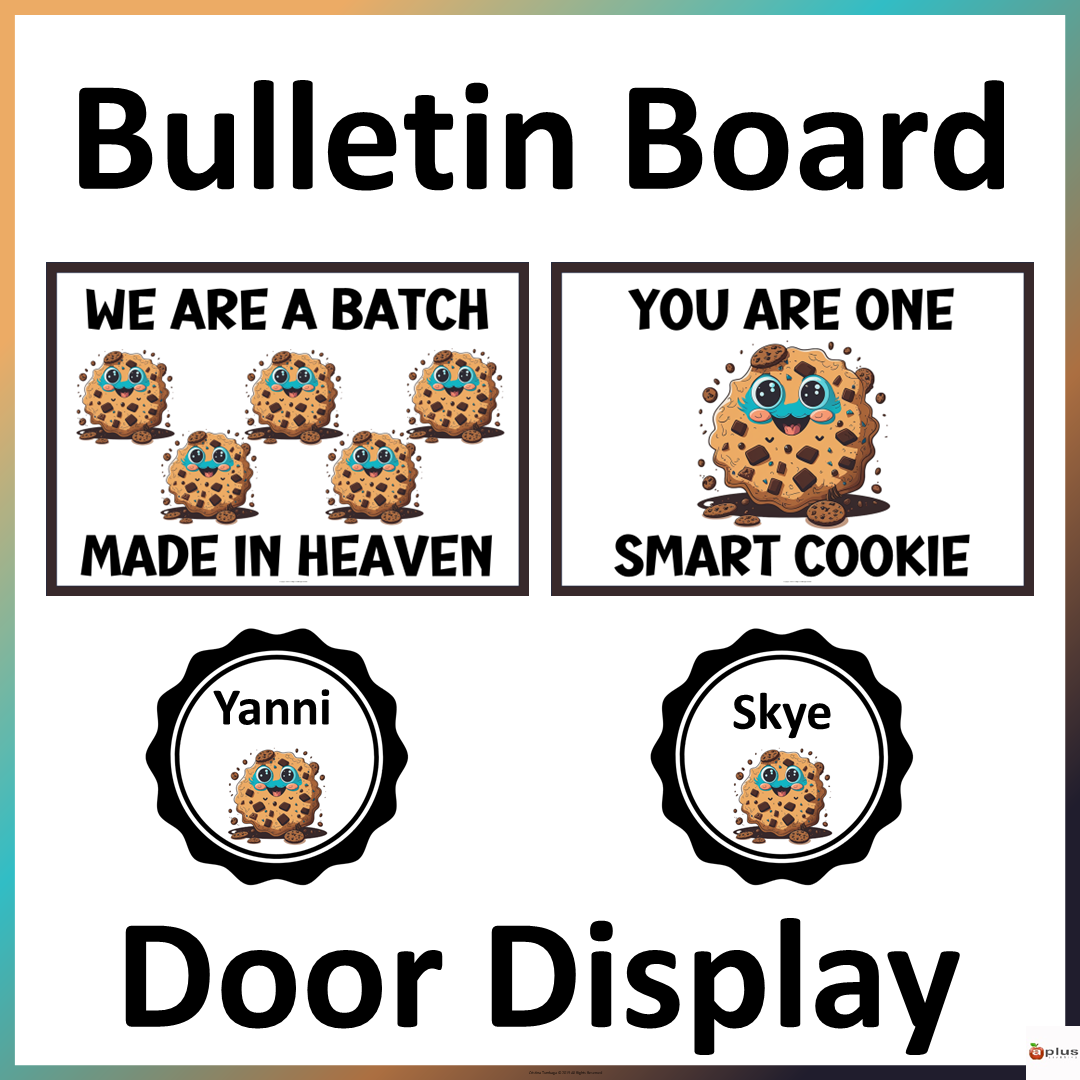 Food Pun Cookie Bulletin Board Door Display Decoration Editable | Made ...