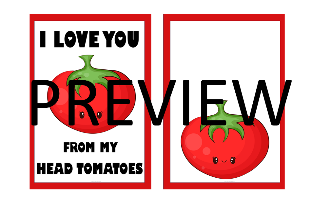 Food Pun Tomato Bulletin Board Door Display Decoration Editable | Made ...