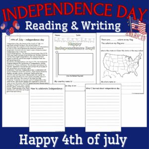 Free Independence Day Reading&Writing All About 4th of July ...