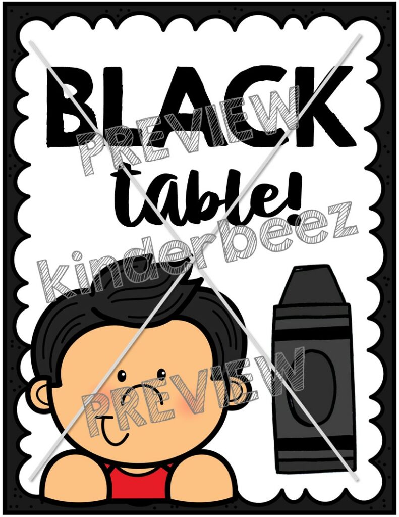 Colored Table Labels | Made By Teachers