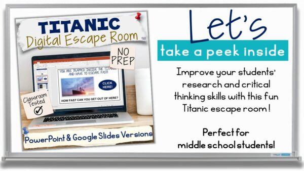 Titanic Digital Escape Room - Fun Trivia Fact Research Activity | Made ...