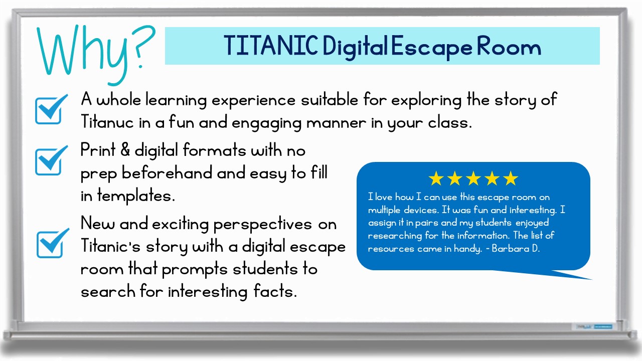 Titanic Digital Escape Room - Fun Trivia Fact Research Activity | Made ...