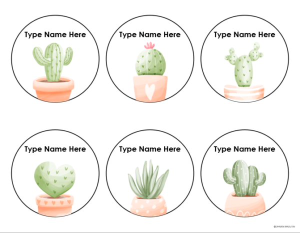 Back to School Door Display Bulletin Board Cactus Theme EDITABLE | Made ...