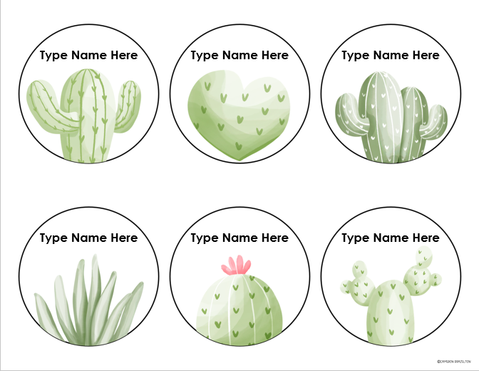 Back to School Door Display Bulletin Board Cactus Theme EDITABLE | Made ...