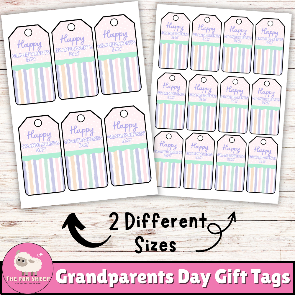 Grandparent's Day Gift Tags| Happy Grandparents Day Printable Tags ...