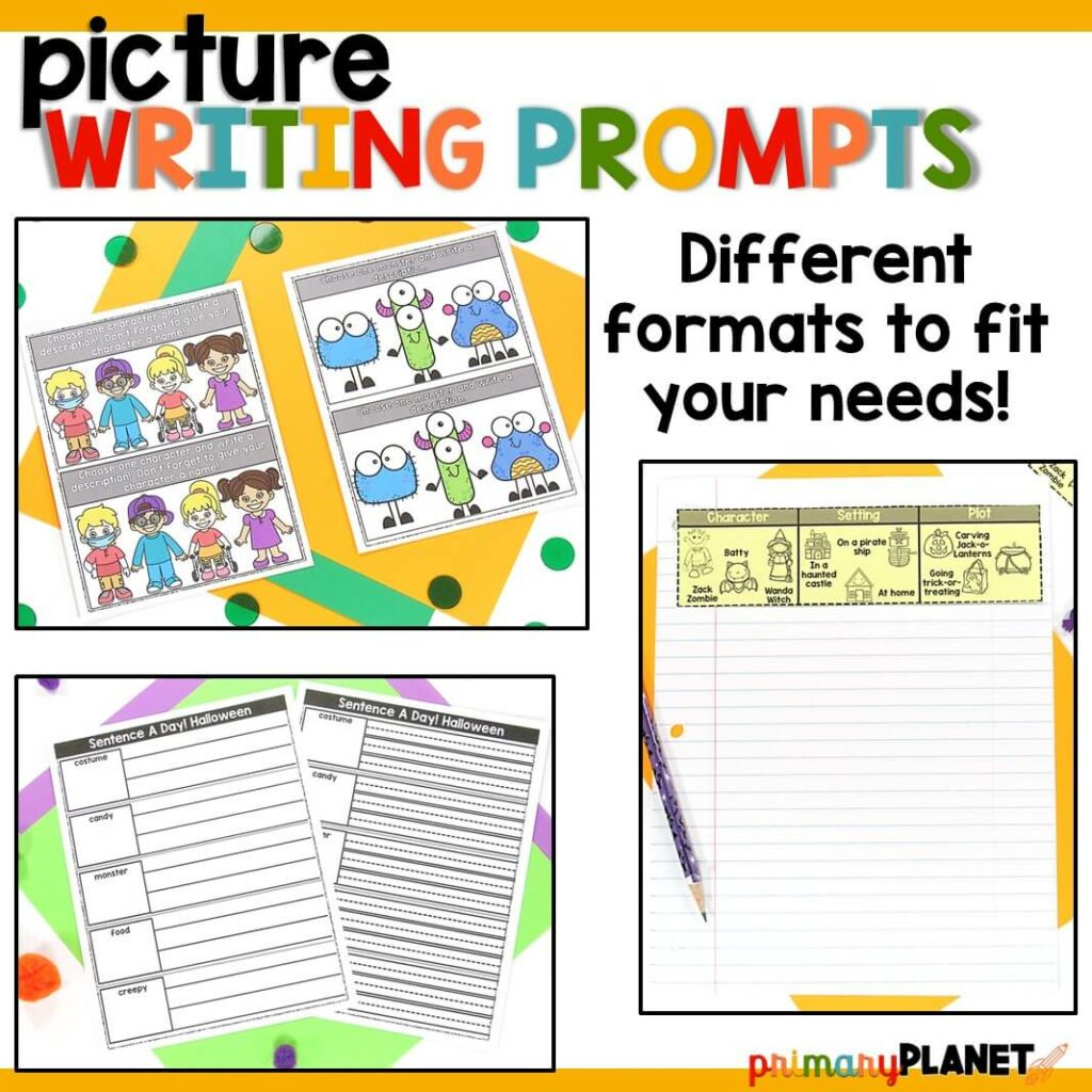 October Writing Prompts with Picture Choices - Pick a Prompt | Made By ...