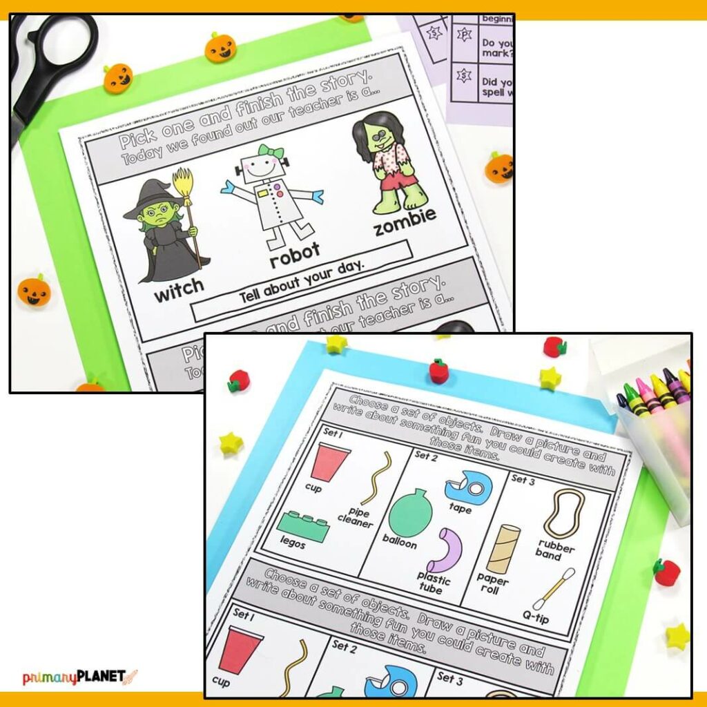 October Writing Prompts with Picture Choices - Pick a Prompt | Made By ...