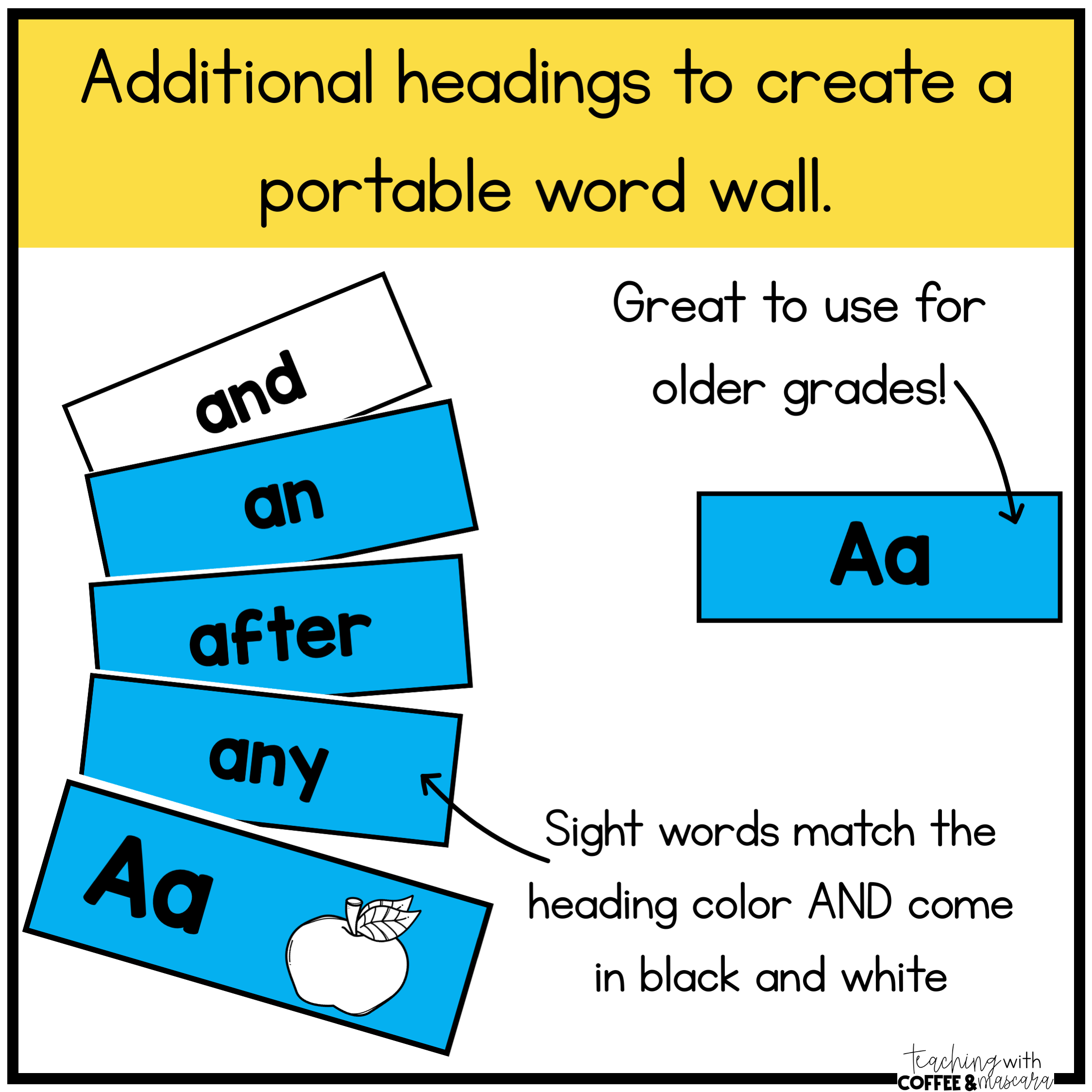 Rainbow Word Wall | Primary Rainbow Portable Word Wall | Alphabet Cards ...