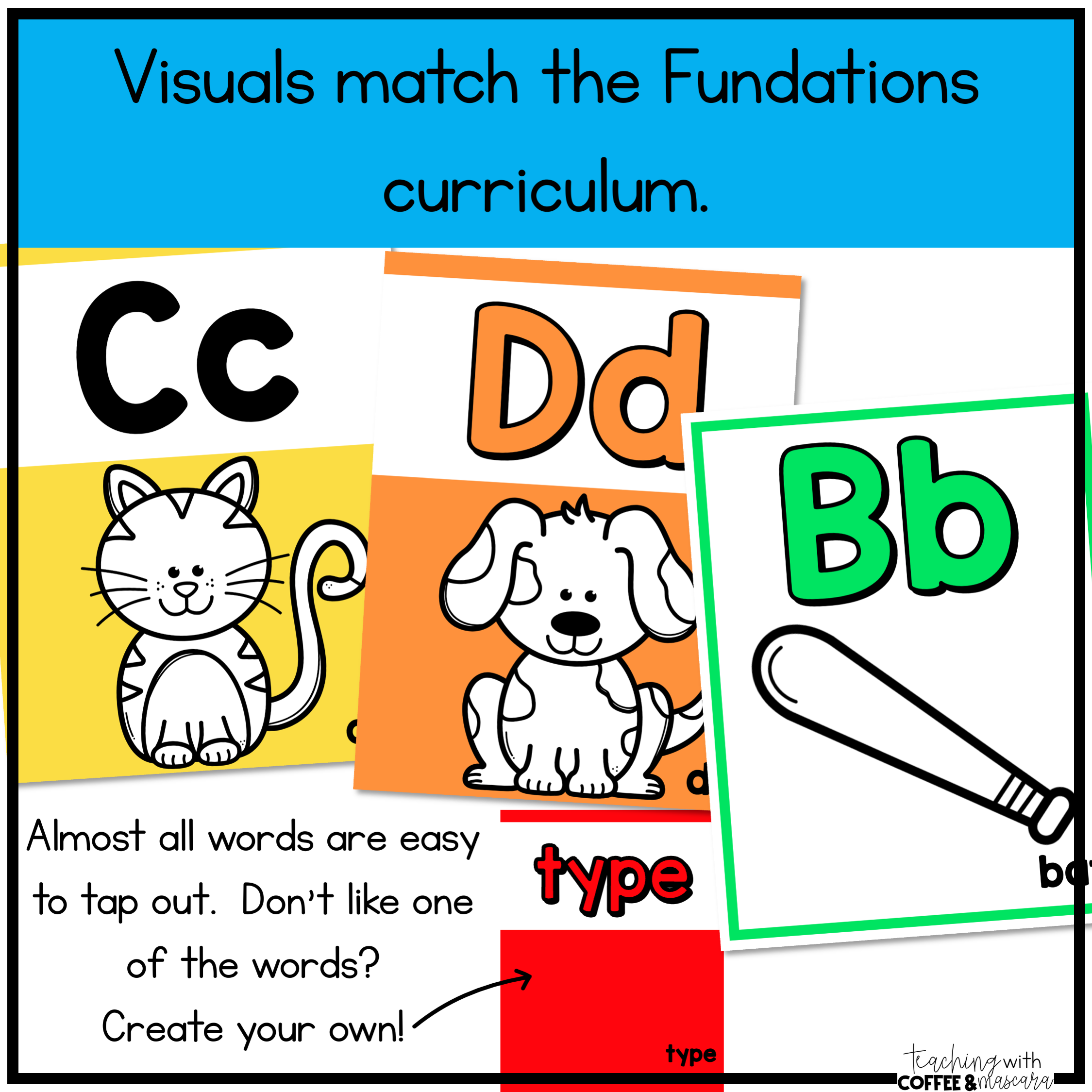 Alphabet Posters Retro Rainbow | Made By Teachers