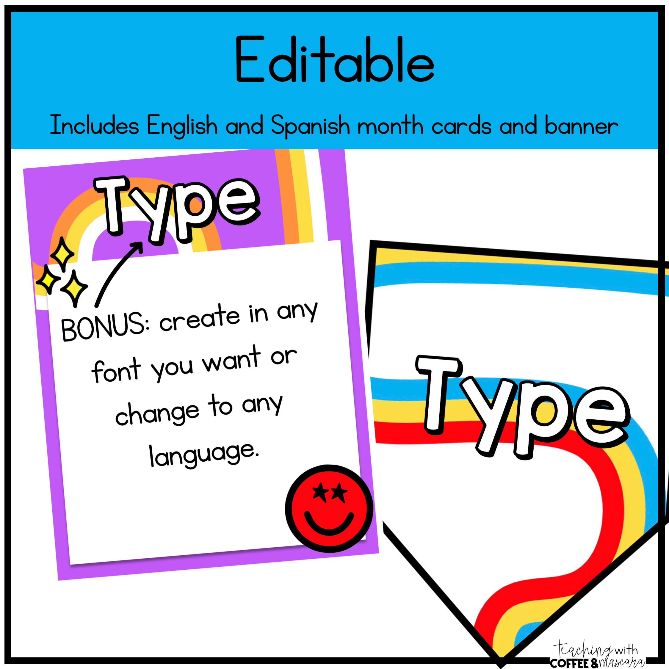 Retro Classroom Decor Birthday Display Primary Rainbow | Made By Teachers