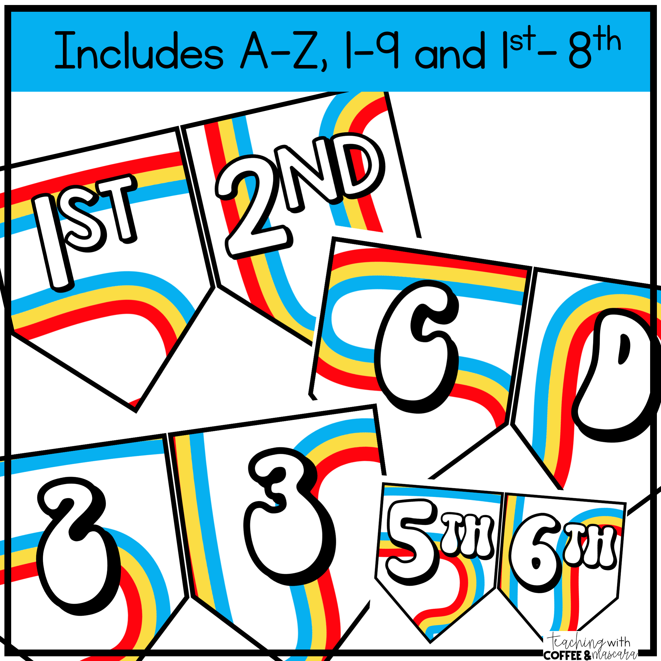 Editable Banner Retro Letters | Made By Teachers