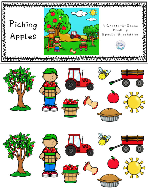Apple Orchard Create-a-Scene Interactive Book FREEBIE | Made By Teachers