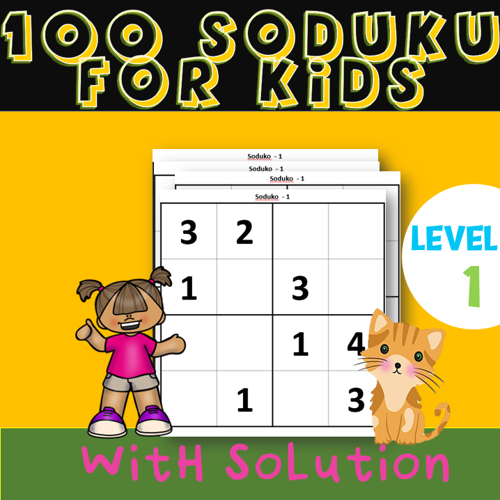 🧠 Boost Your Child's Brainpower with 100 Sudoku Puzzles and Solutions ...