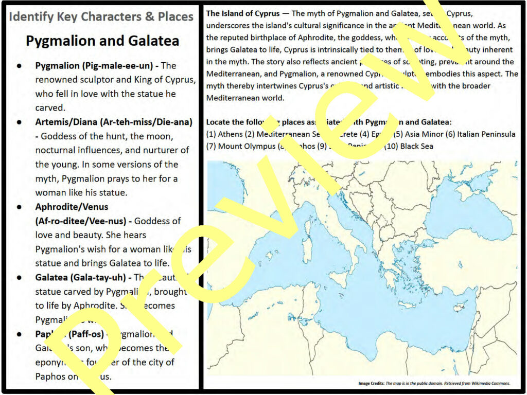 Pygmalion and Galatea: Greek and Roman Mythology Series for Middle and ...