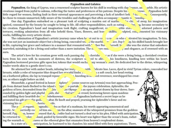 Pygmalion and Galatea: Greek and Roman Mythology Series for Middle and ...