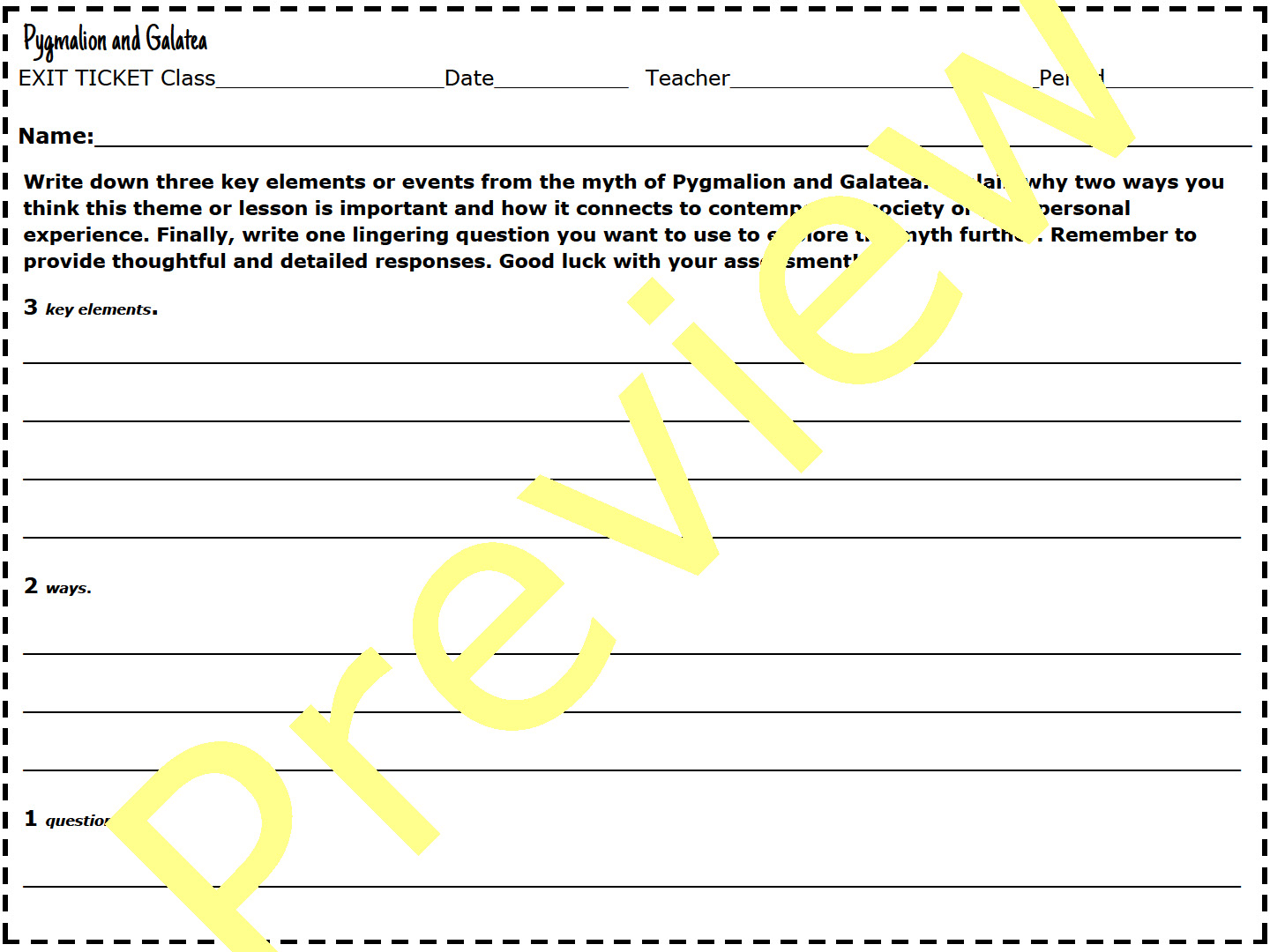 Pygmalion and Galatea: Greek and Roman Mythology Series for Middle and ...