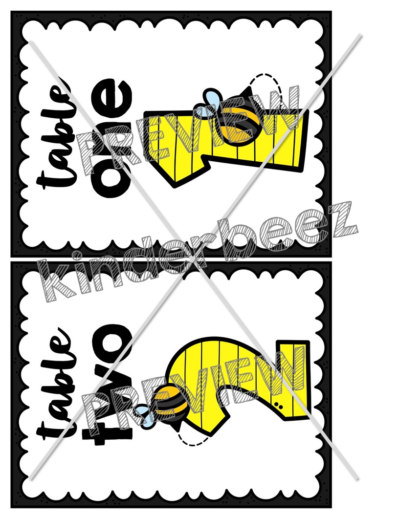 Bee Table Labels, Number Tables | Made By Teachers