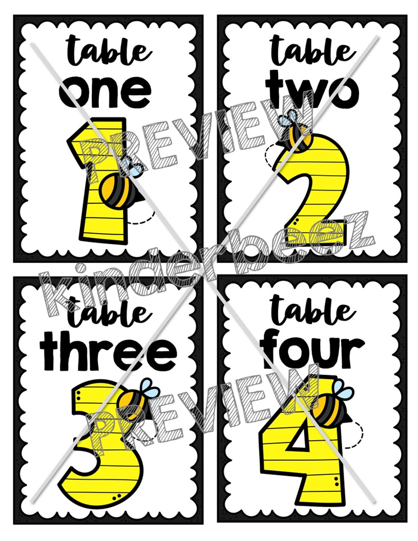 Bee Table Labels, Number Tables | Made By Teachers