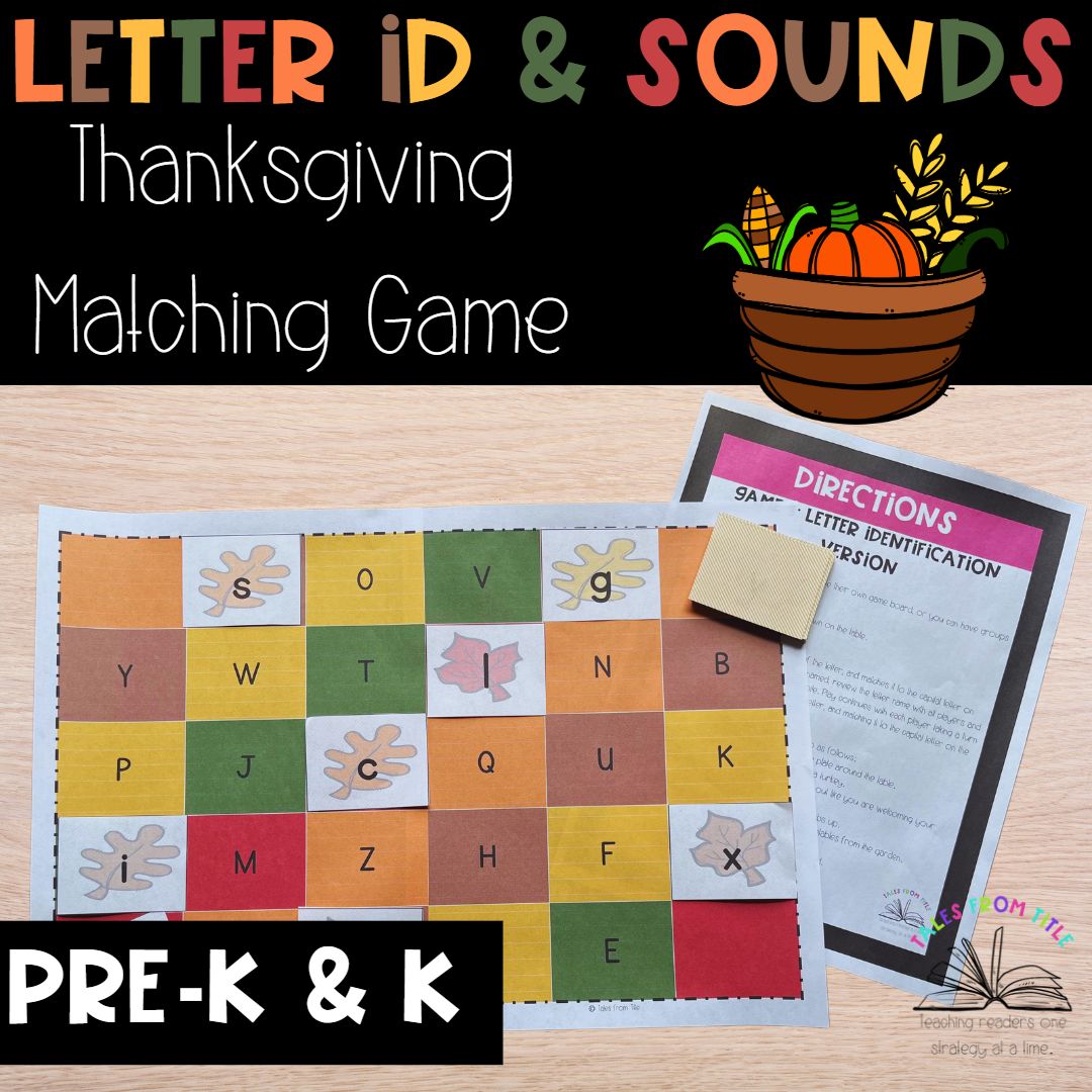 Thanksgiving Themed Letter Identification & Sounds Intervention or ...