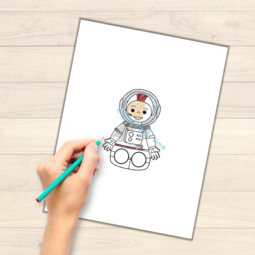 Astronaut Finger Puppet Printable Worker Career Coloring Paper Craft ...