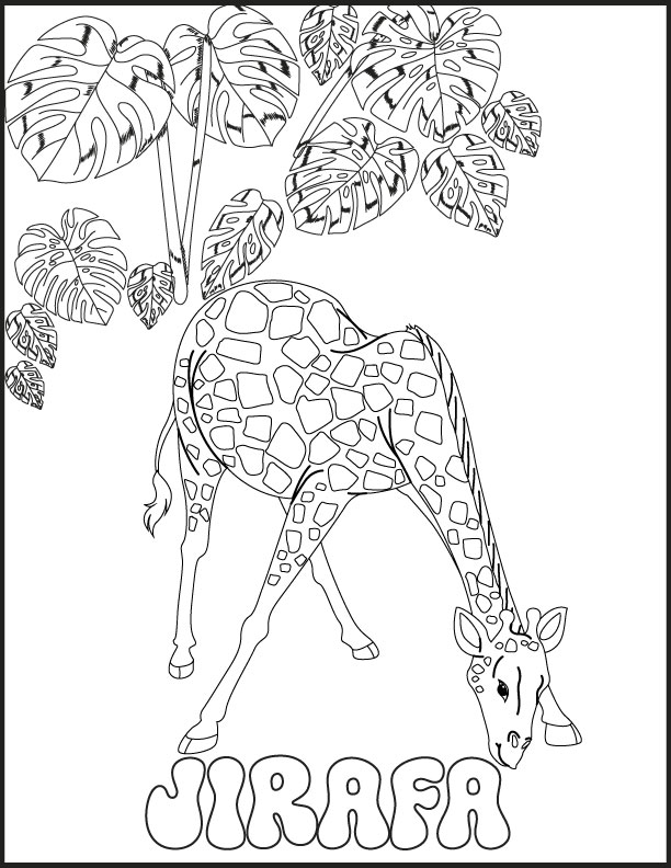 Safari Selva Animales Hojas para colorear|Safari Jungle Coloring Pages ...