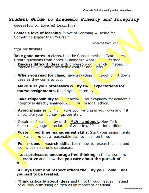 Academic Honesty and Integrity: Activity & Guide for Students (Grades ...