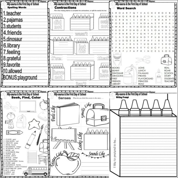 Ally-saurus & the First Day of School Book Companion Reading ...