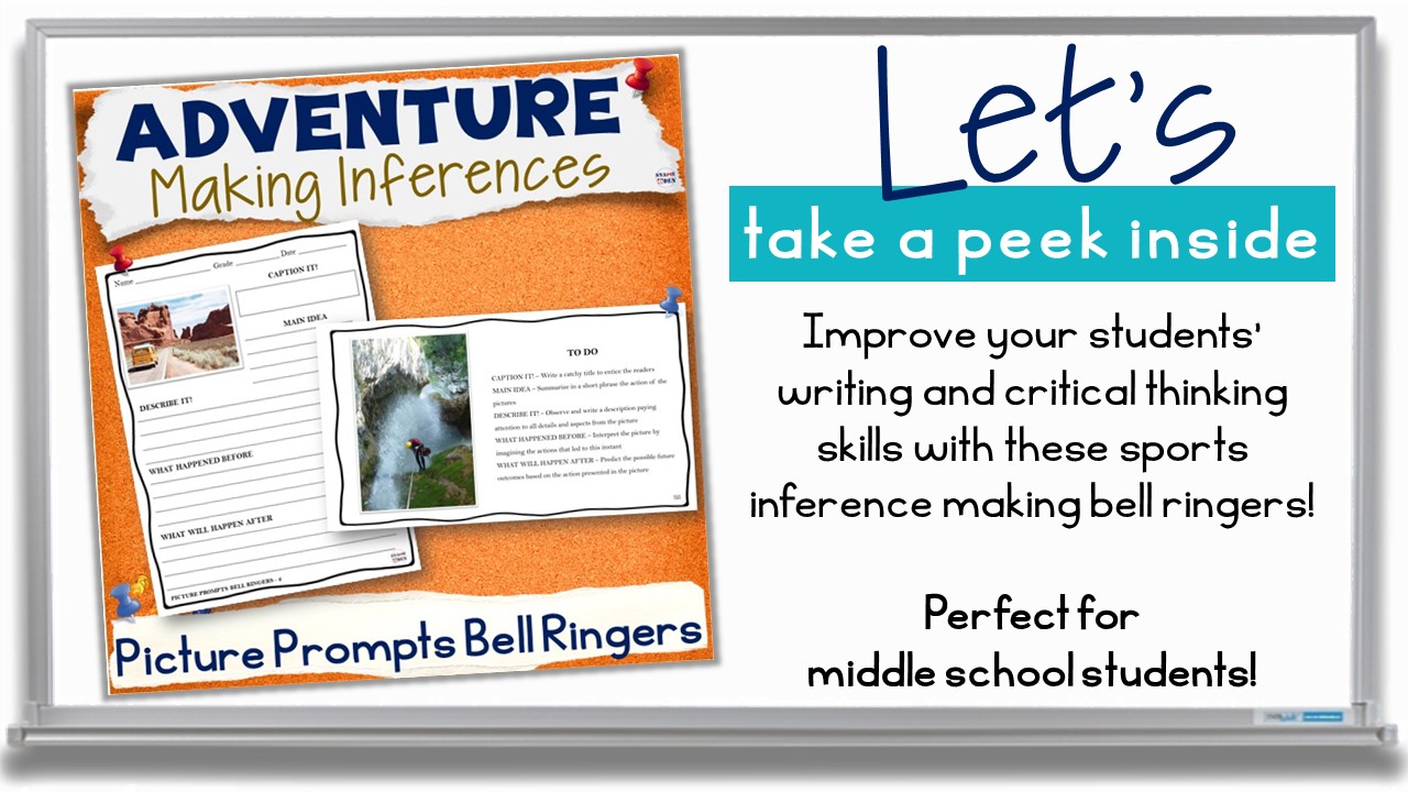 Making Inferences Adventure Pictures Writing Prompts - Print and ...