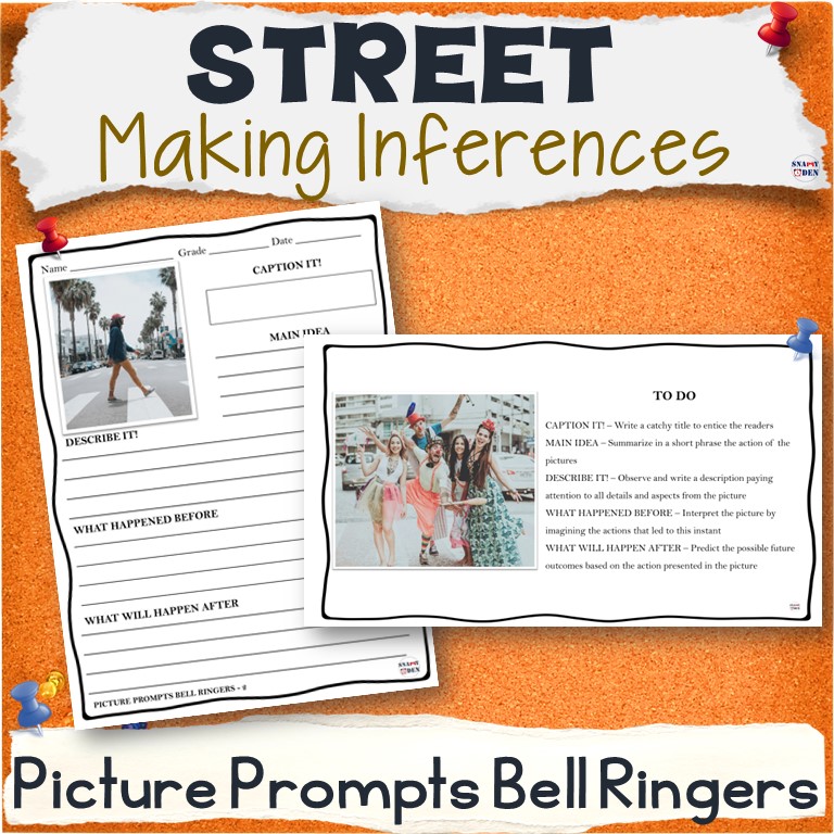 Making Inferences Street Pictures Writing Prompts - Print and Digital ...